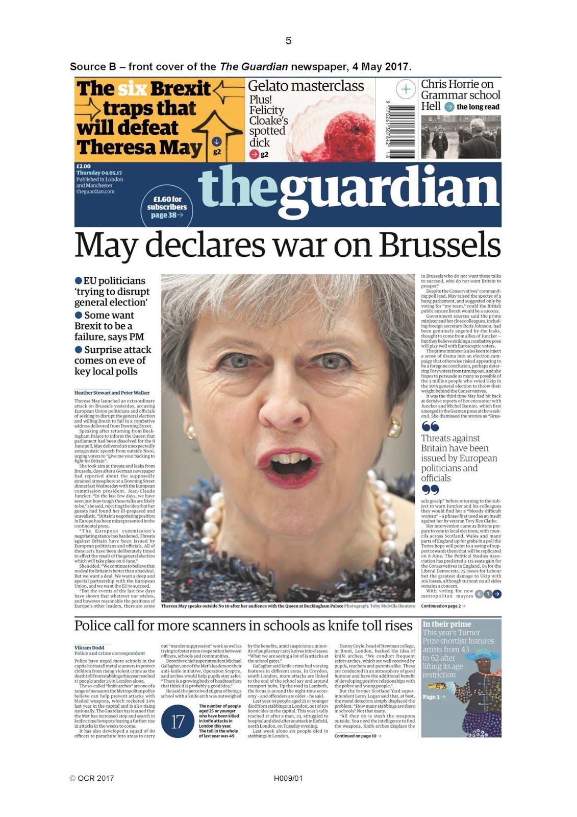 A- Level Media Blog 2017: Newspaper Media Language Task Sheet One ...