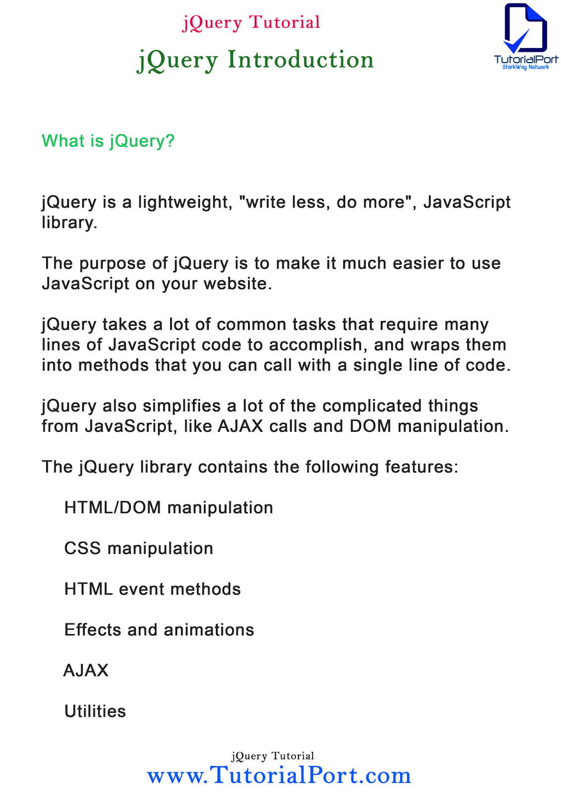 What Is Jquery Jquery Introduction Jquery Tutorial How To Tutorials What Is Jquery Jquery