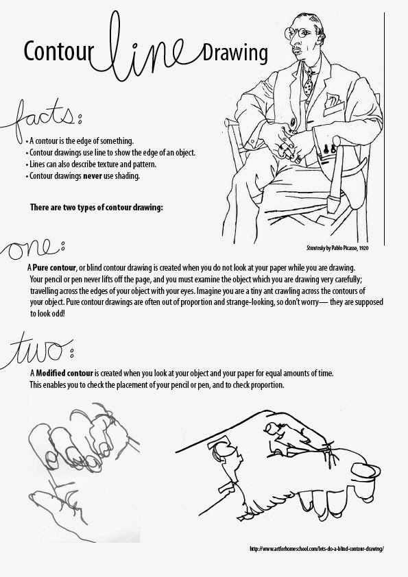 Ms. M's Art Class: Contour Line Drawing- Sketchbook