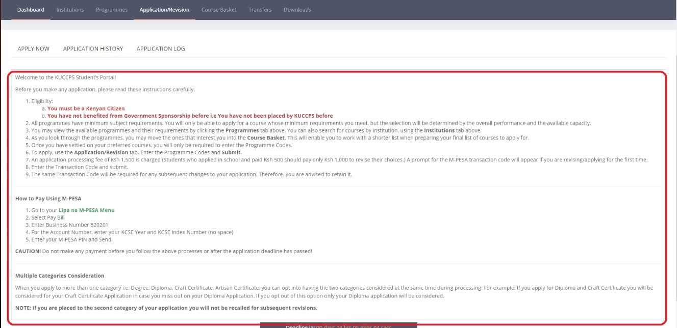 How to Choose and Apply a Course Via the KUCCPS Students Portal ...
