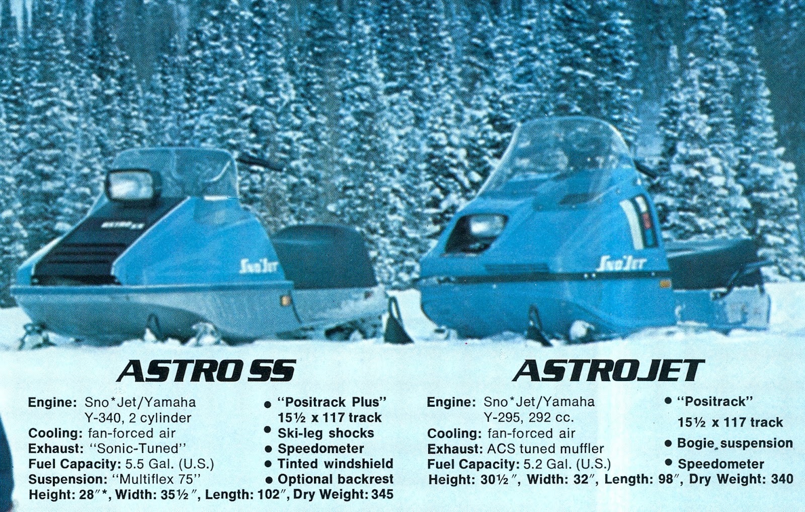CLASSIC SNOWMOBILES OF THE PAST: 1975 SNO-JET ASTRO SNOWMOBILES