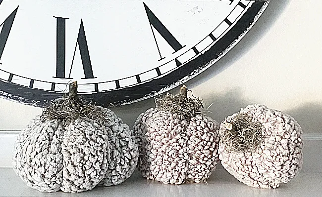 DIY Recycled Sherpa Pumpkins