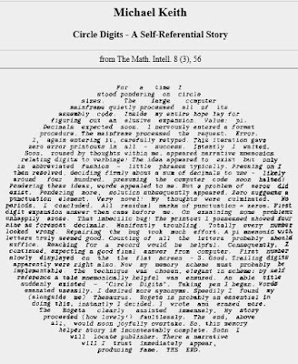 Intersections -- Poetry with Mathematics: Inspired by Pi