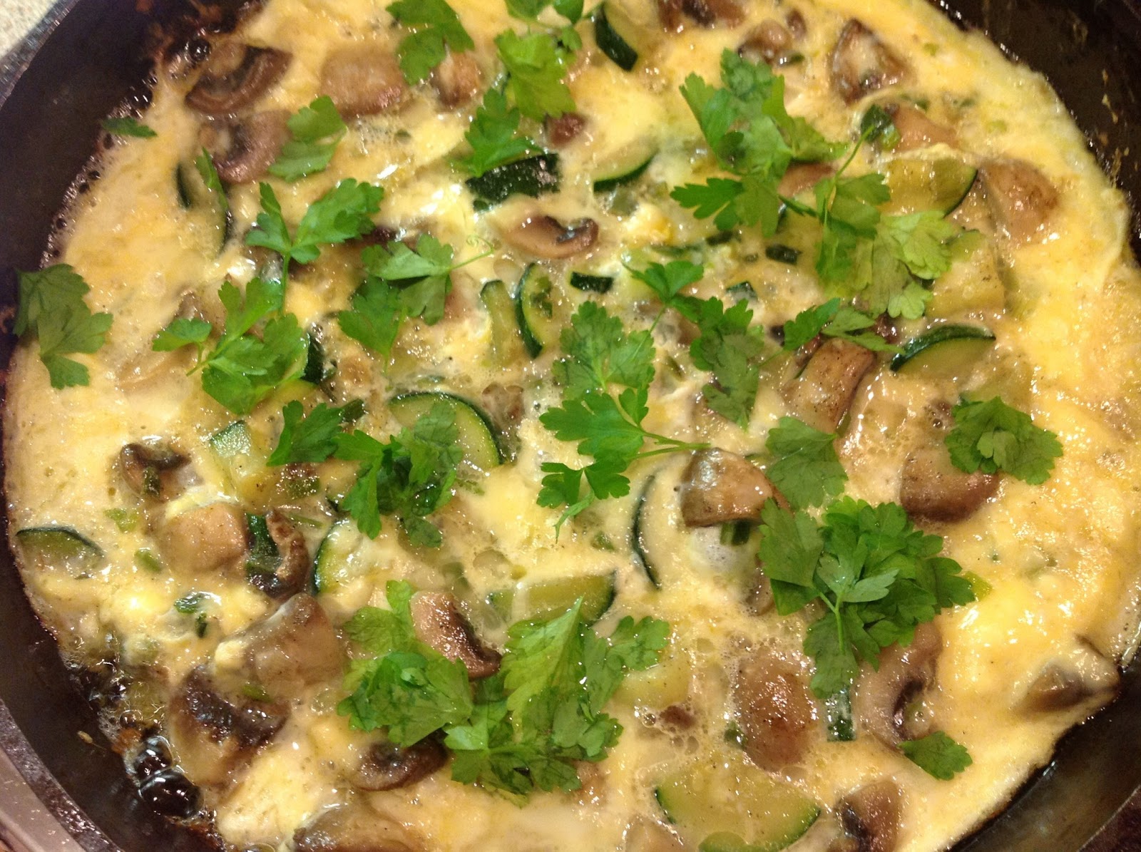 This Muslim Girl Bakes: Courgette, Mushroom and Spring Onion Frittata