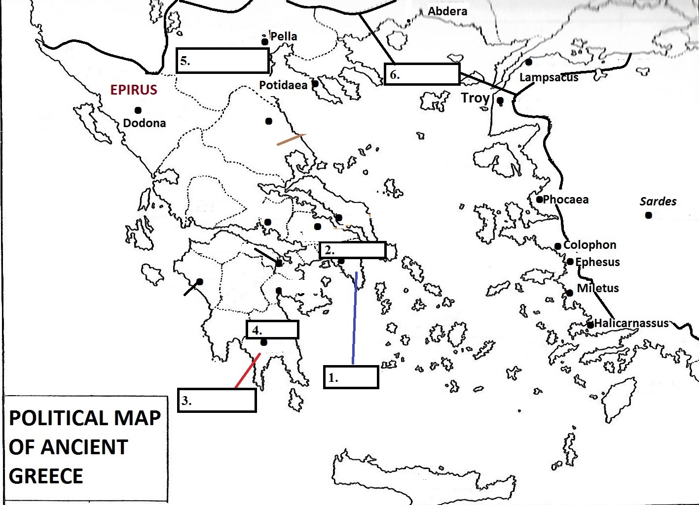 Ancient Greece Map Worksheet - Pro Worksheet