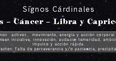 Astrología: LOS SIGNOS DEL ZODIACO SE DIVIDEN EN CARDINALES, FIJOS Y ...