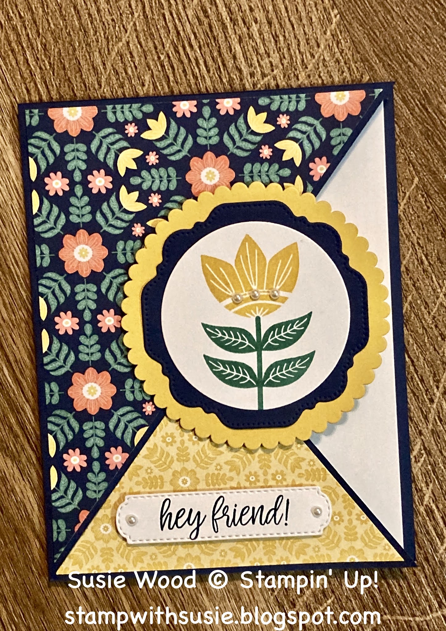 Stamp with Susie: Sweet Symmetry Fun Fold card