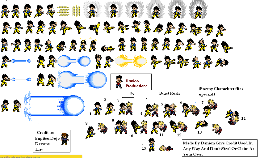 Fan Chars Dragon Ball Z: Sprites