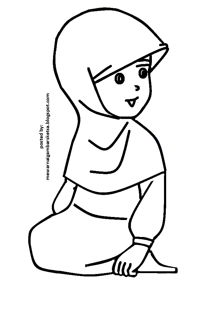 Mewarnai Gambar: Mewarnai Gambar Sketsa Kartun Anak Muslimah 78 Mewarnai Gambar: Mewarnai Gambar Sketsa Kartun Anak Muslimah 78