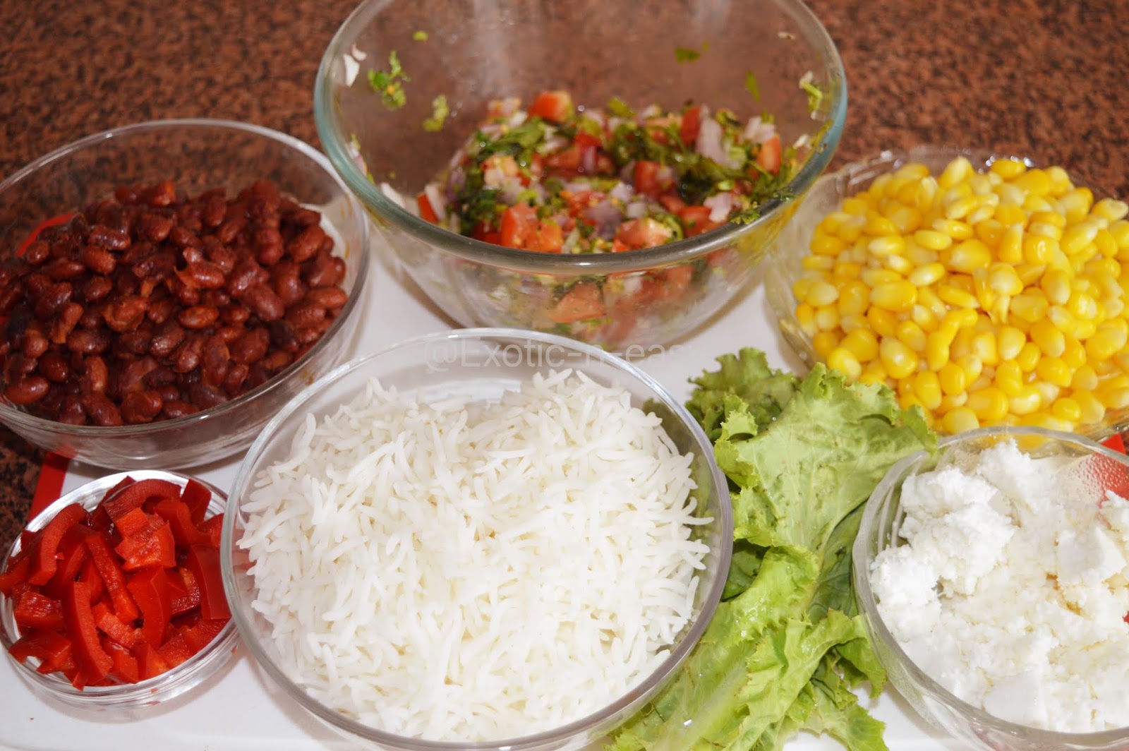 exotic-n-easy cooking: Mexican Rice Bean Salad