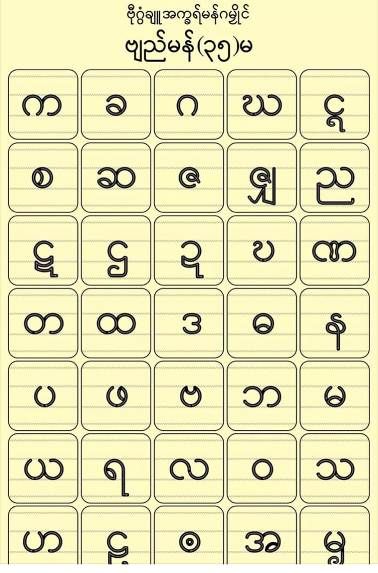 So Proud To Be Mon Nationality: The Mon Nationality's Alphabets created ...