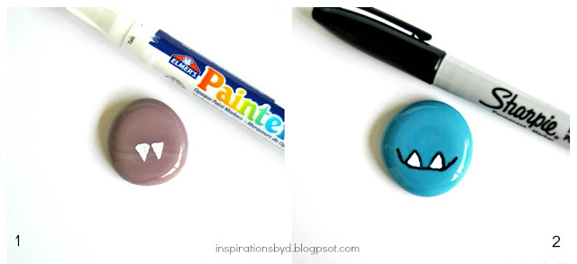 Inspirations by D: DIY: Rock Monster Paper Clips