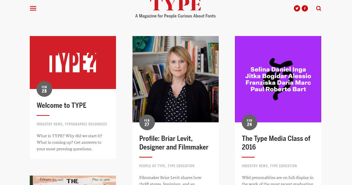 Autoria e Design para Web: Type Magazine