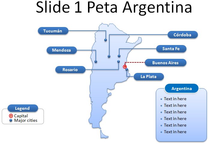 Template Powerpoint Peta Argentina - Free Power Point Template PPT Template