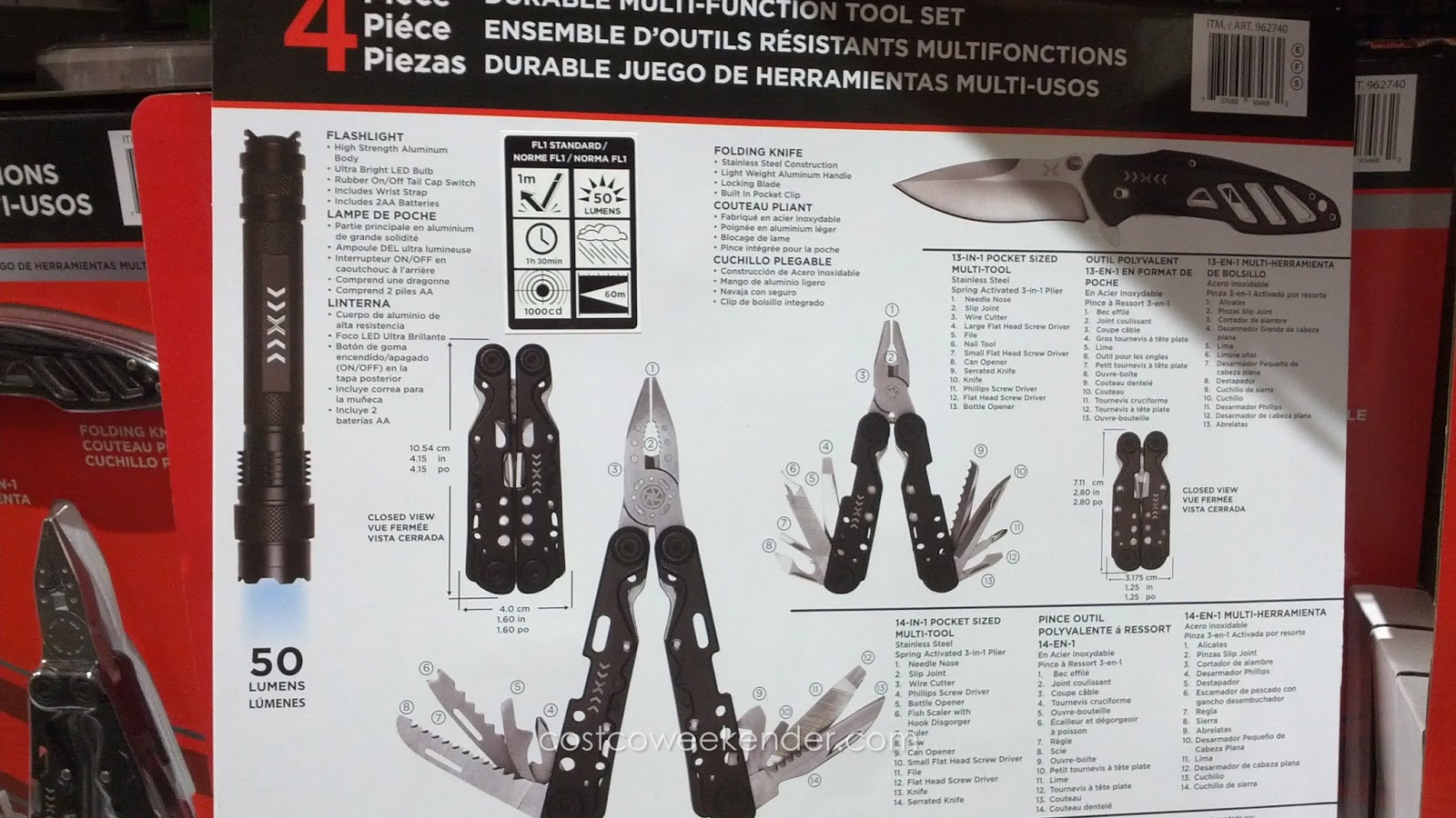 4 Piece Multi-Function Tool Set | Costco Weekender