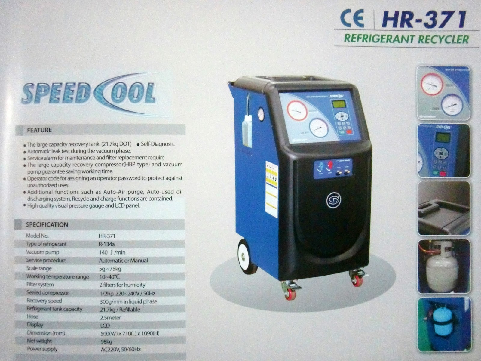 MENJUAL ALAT ALAT BENGKEL: Recycle Ac mobil HR 371