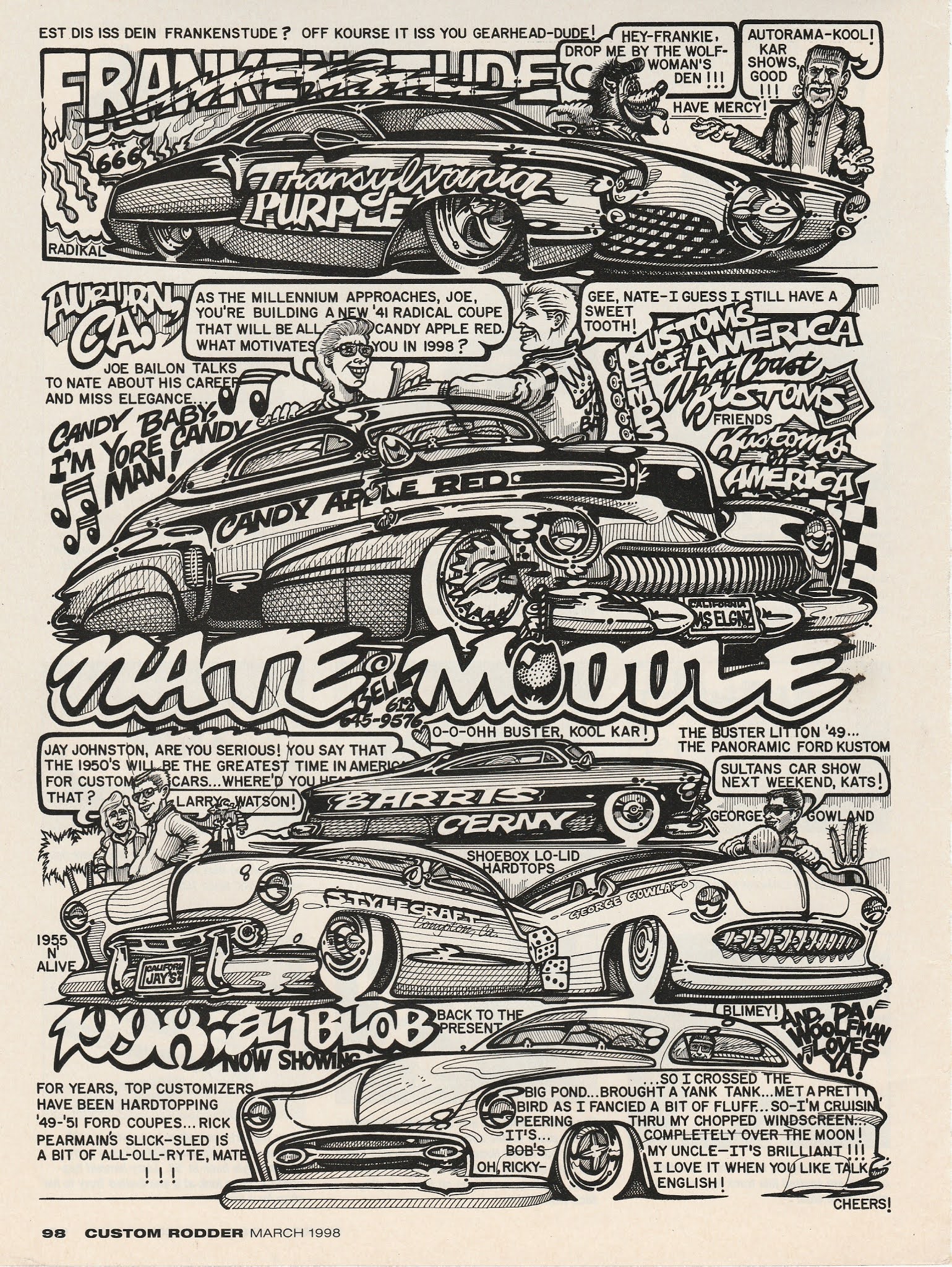 The art of Dave Bell. Auto cartoonist extraordinaire