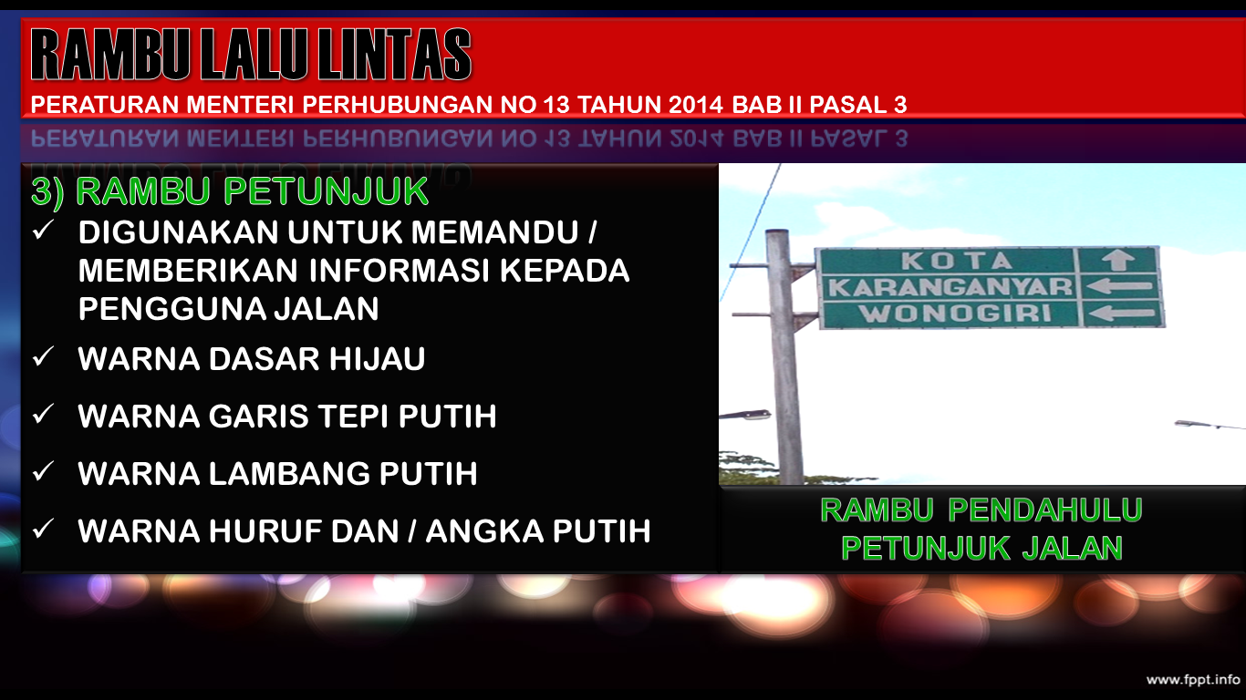 MENGENAL RAMBU-RAMBU LALU LINTAS ~ R I F Q I