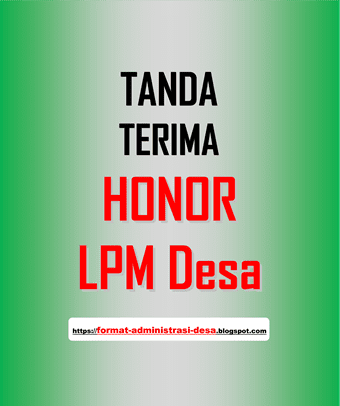 Contoh Tanda Terima Honor LPM Desa | FORMAT ADMINISTRASI DESA