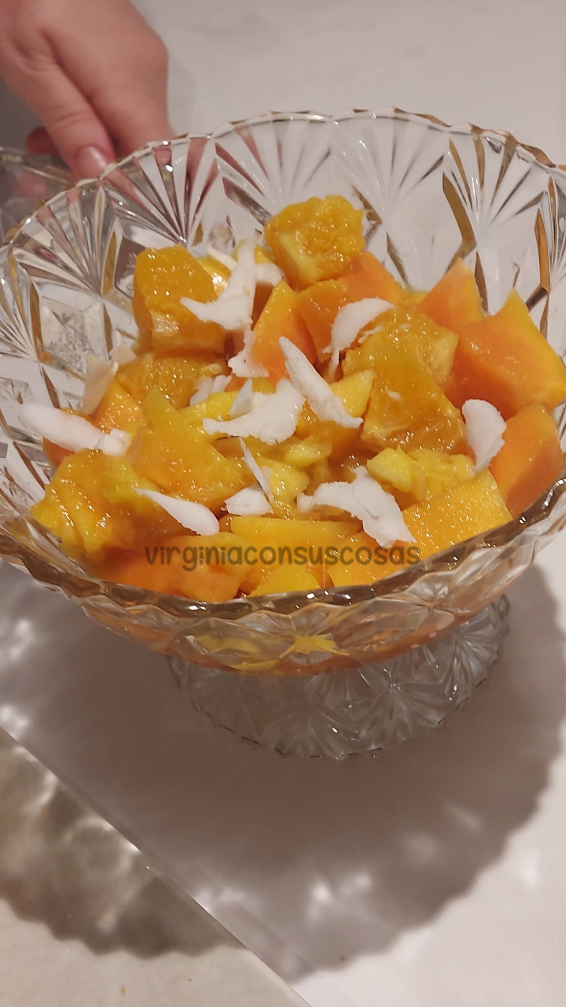 VIRGINIA CONSUSCOSAS: MACEDONIA DE FRUTABOMBA Y OTRAS FRUTAS TROPICALES