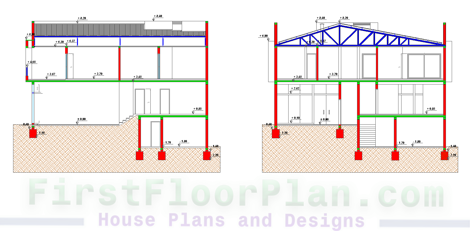 Duplex House Floor Plan Details - First Floor Plan - House Plans and ...