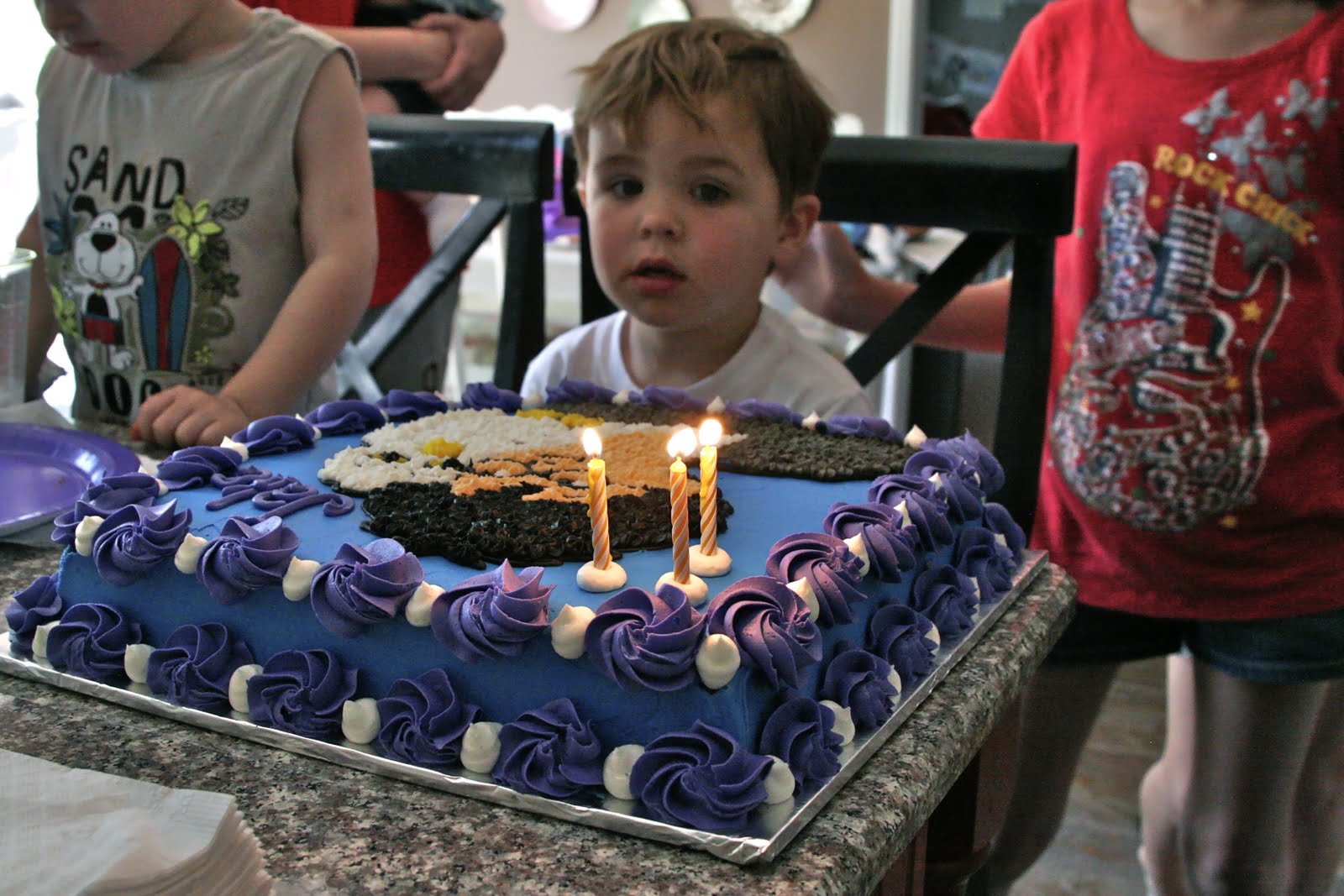 grass stains: Jake's 3rd birthday party