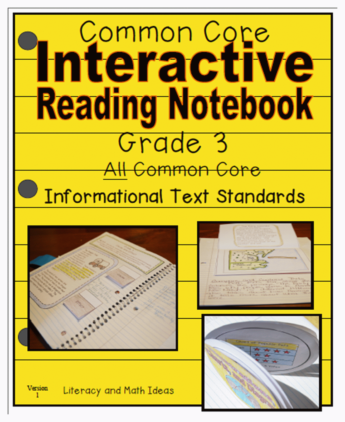 Literacy & Math Ideas: Grade 3 Common Core Interactive Notebook ...