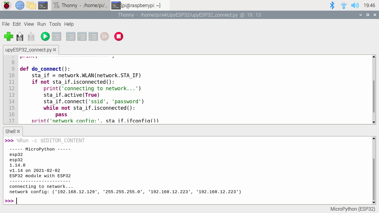 Hello Raspberry Pi: Install MicroPython on ESP32 using Thonny Python ...