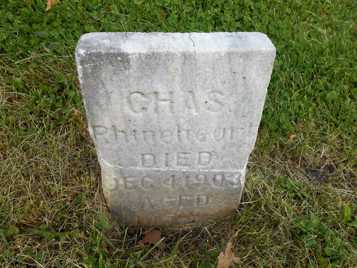 The Lucas Countyan: Clarifying Charles Rhineheart's tombstone record