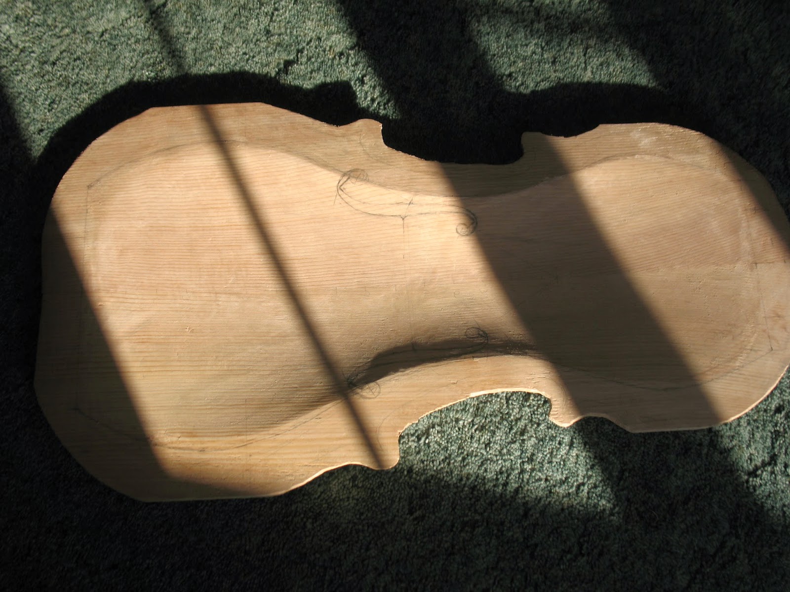 Ken's violin making: Cello Cross Arch Design