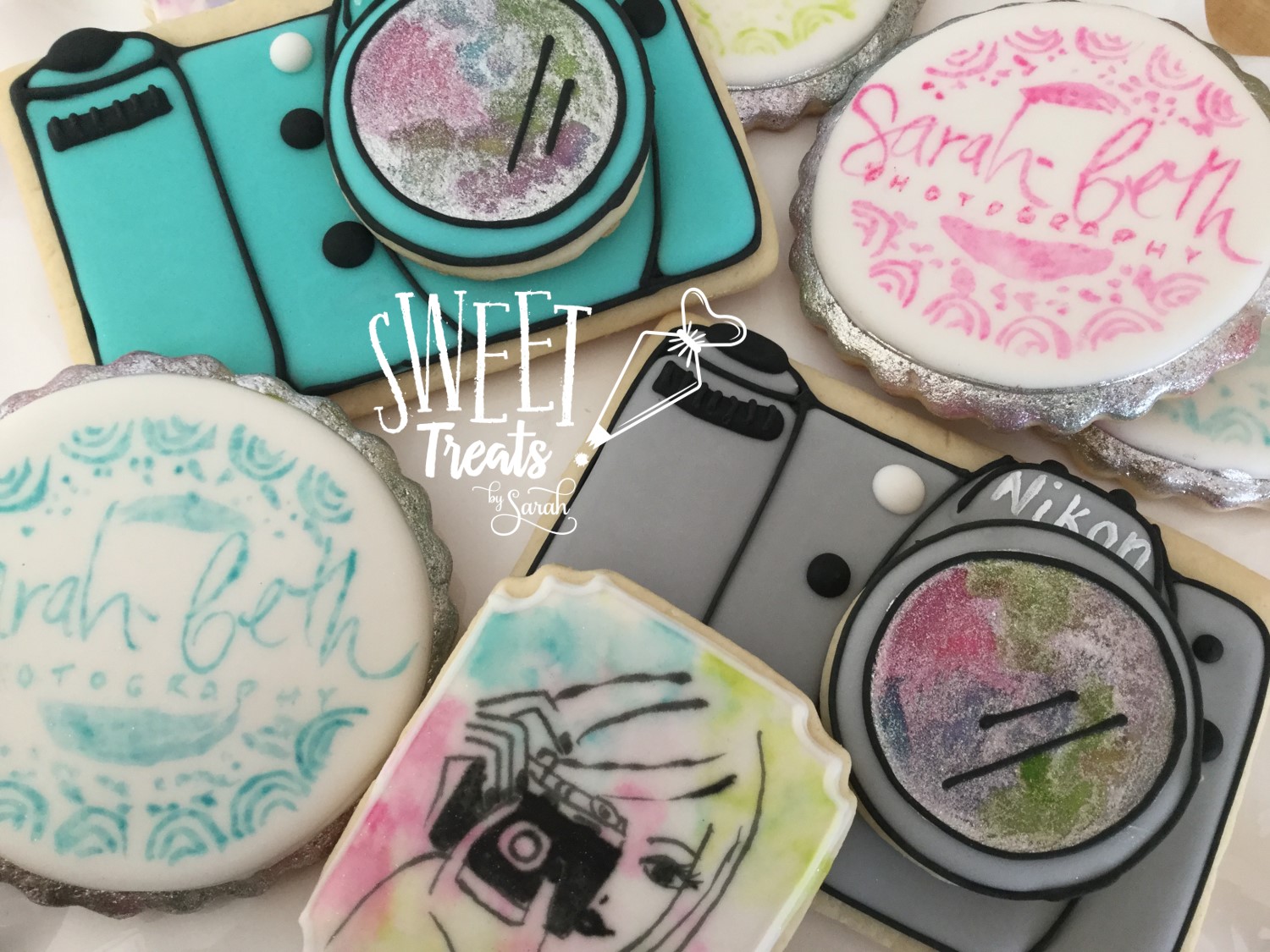 Sweet Treats by Sarah: Camera, Photographer, Logo Cookies