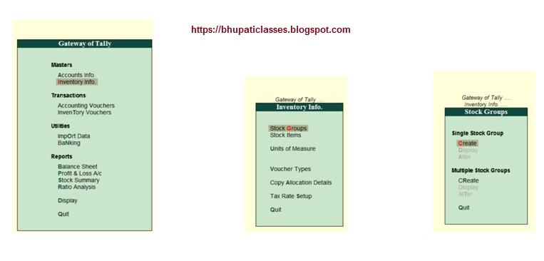 How to Create Stock Groups in Tally.ERP9 in Hindi