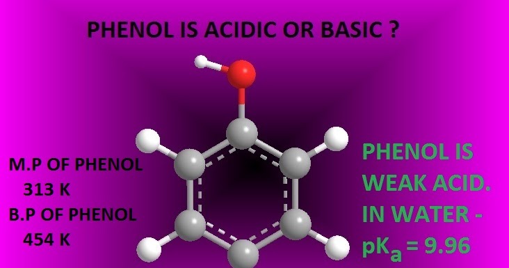Phenol is acidic or basic and Which is stronger acid phenol or cresol ...