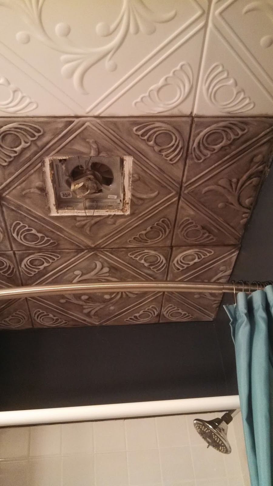 Sawdust and Scissors: Painted Ceiling Tiles