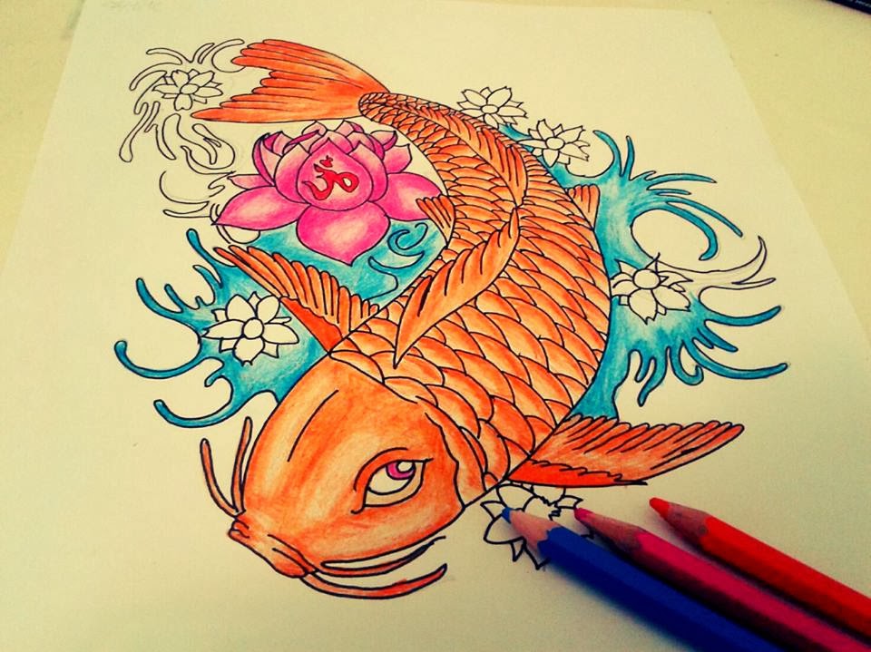Tattoo drawings: Carpa china 2