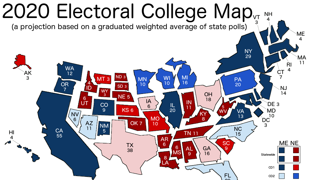 Frontloading HQ: The Electoral College Map (10/12/20)