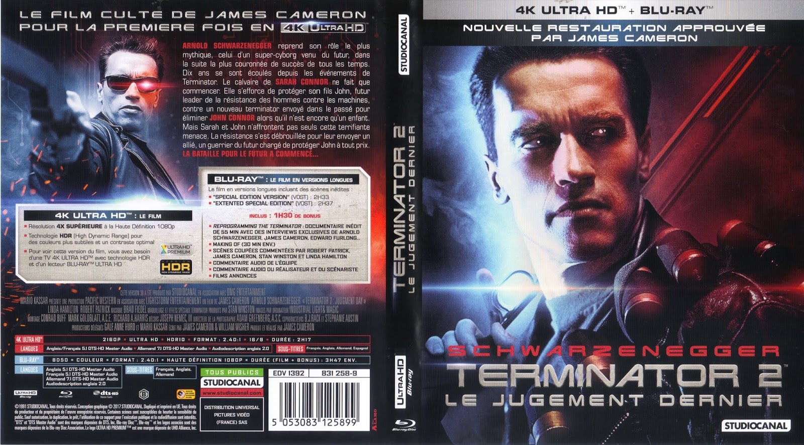 BLU-RAY JAQUETTES BLU-RAY: Terminator 2 4K