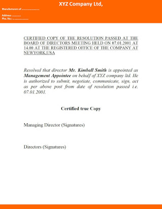 Corporate Resolution Letter Template ~ Resume Letter