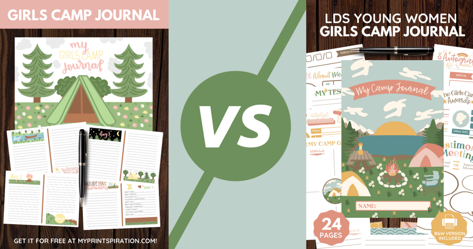 Printspiration: girls camp journal