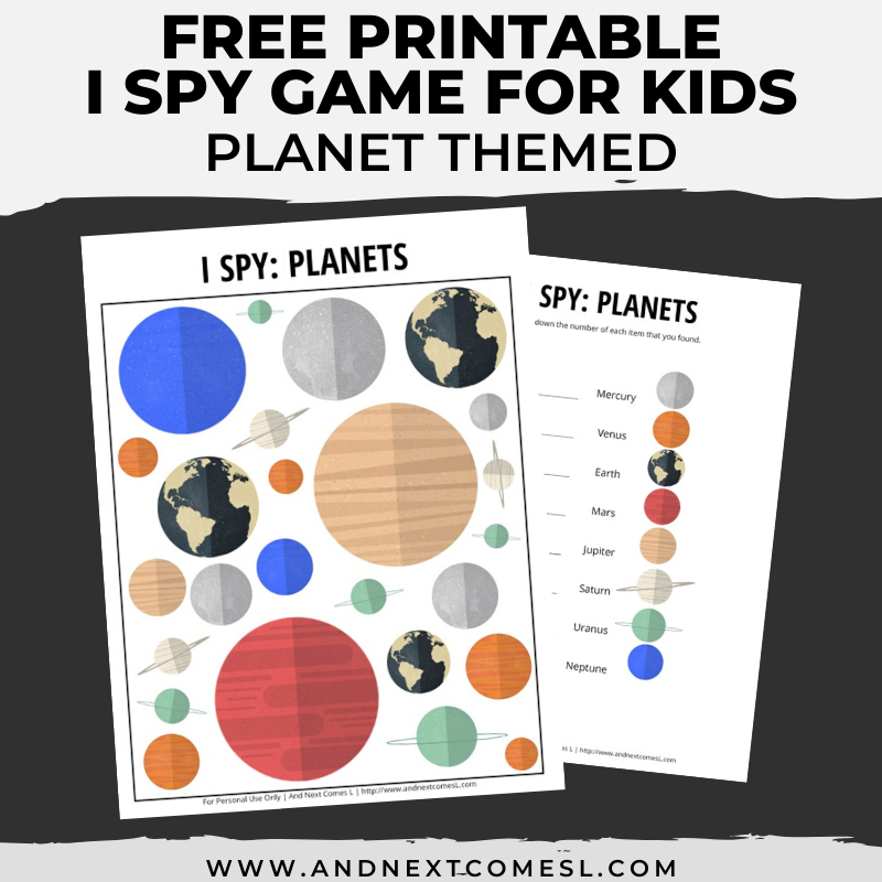 Planets I Spy Game {Free Printable for Kids} | And Next Comes L ...