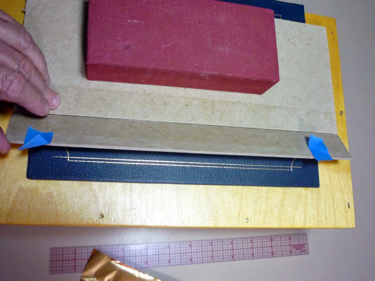 About the Binding: Gold tooling with jigs