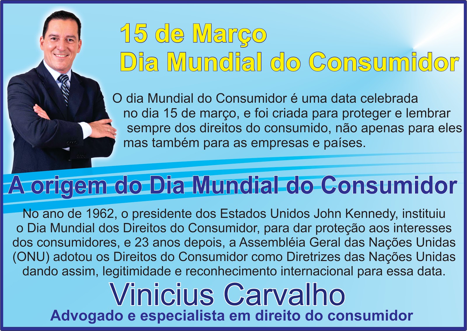 Vinicius Carvalho 15 De MarÇo Dia Mundial Do Consumidor Veja As
