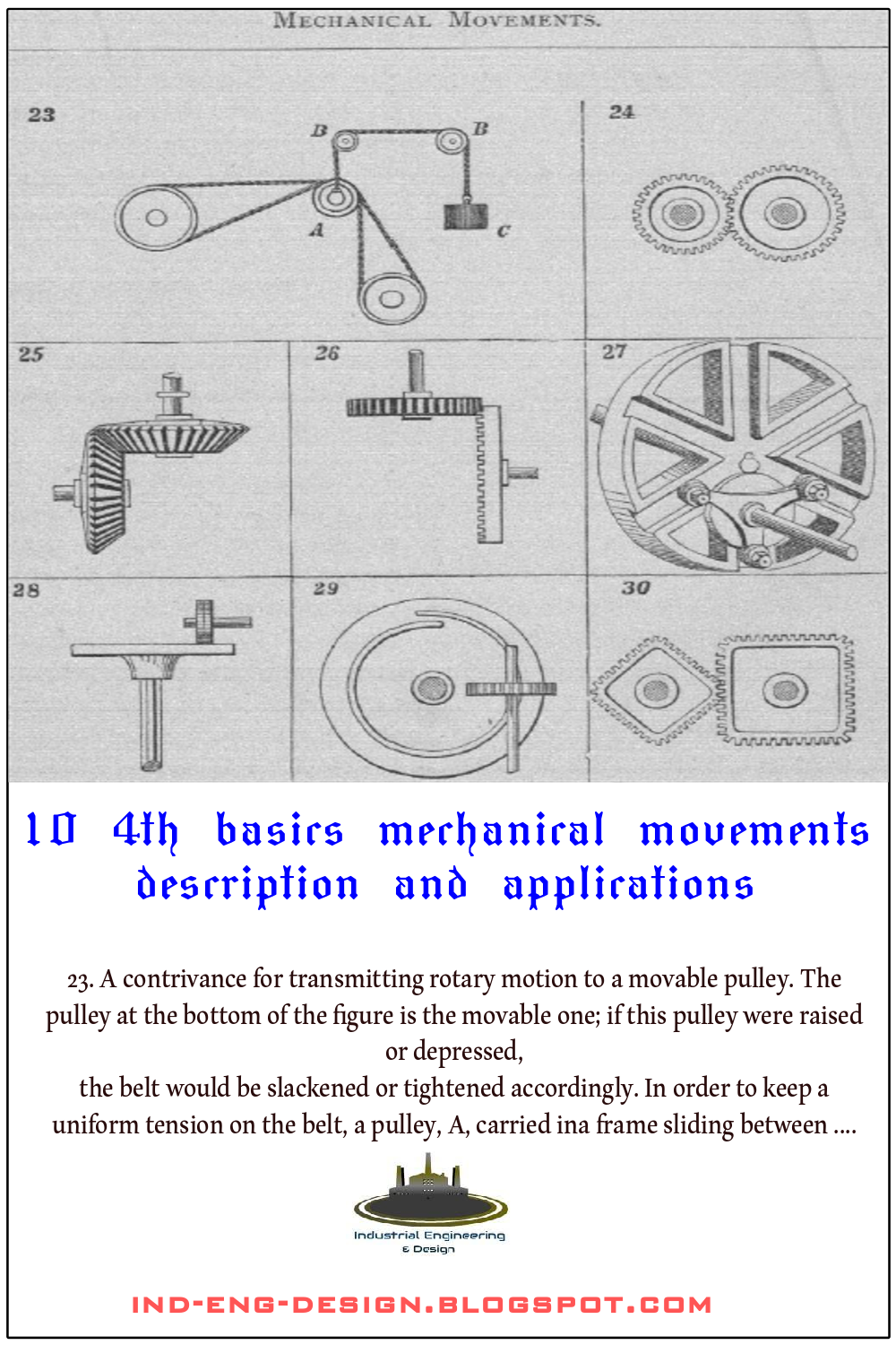 10 4th basics mechanical movements description and applications
