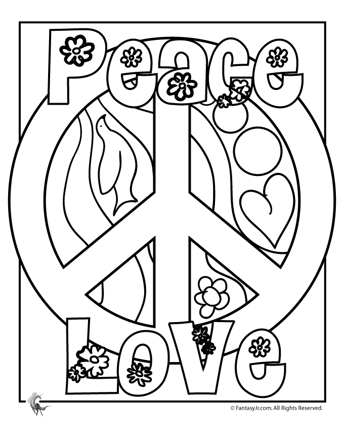 Flower Power Coloring Pages - Flower Coloring Page