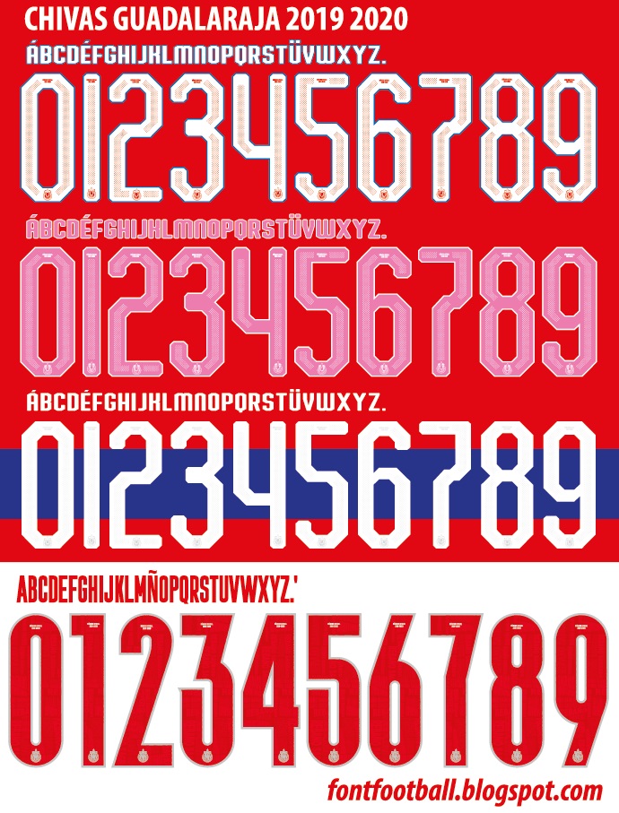 FONT FOOTBALL: Font Vector Chivas Guadalajara 2019 2020 kit FONT FOOTBALL: Font Vector Chivas Guadalajara 2019 2020 kit