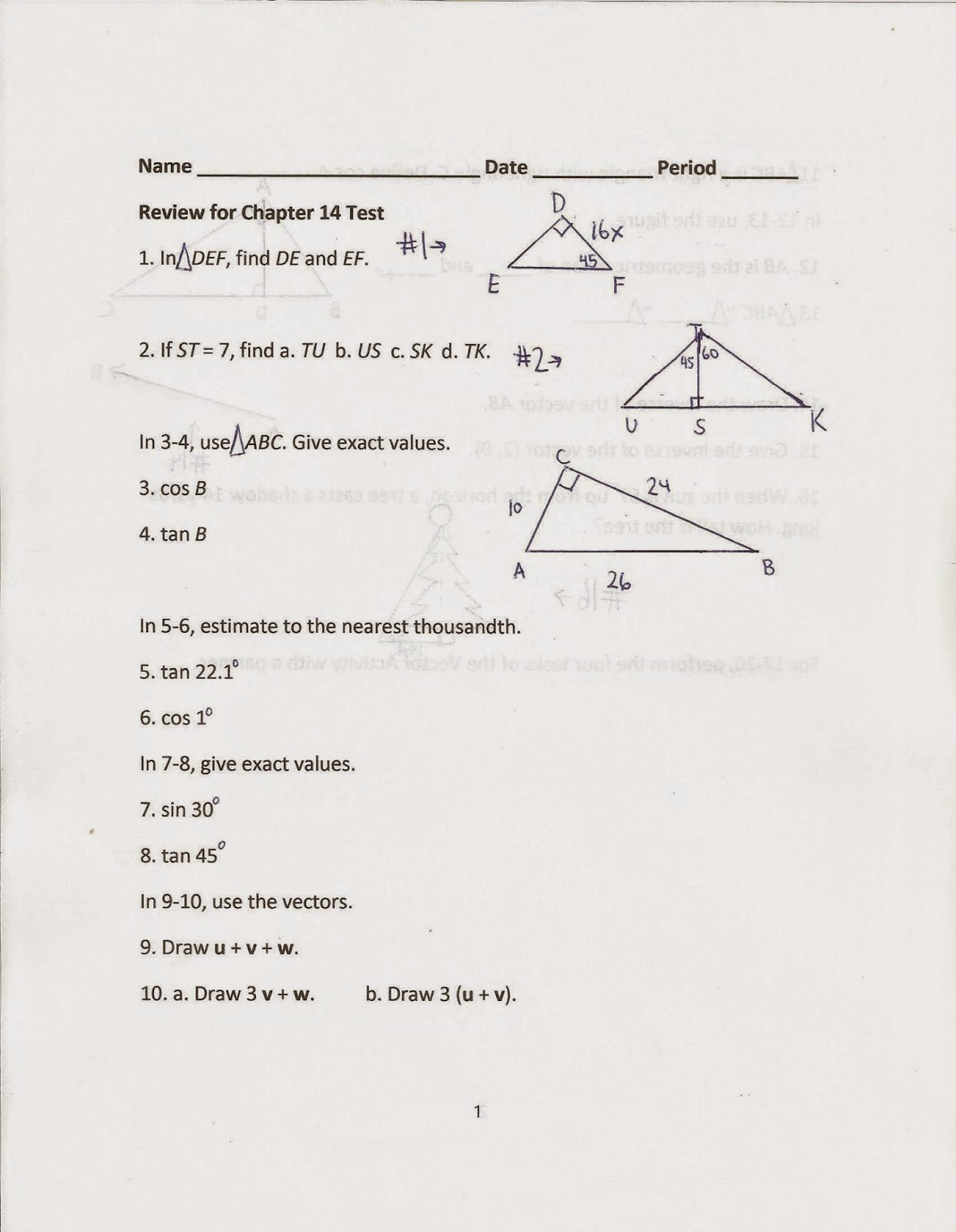 Geometry, Common Core Style: Chapter 14 Review (Day 149)