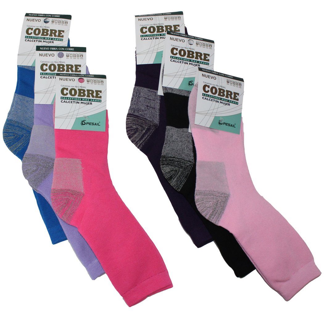 12 Calcetines De Cobre Para Mujer