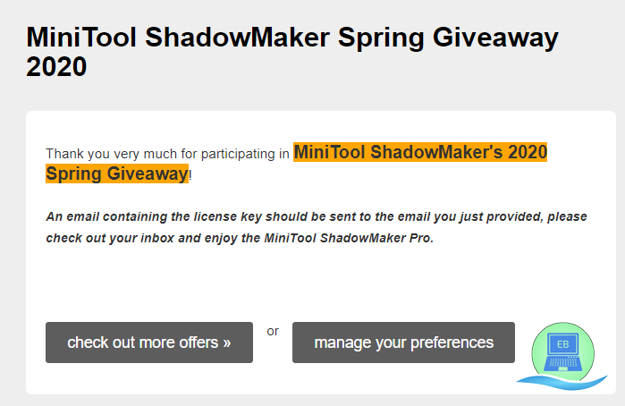 أحصل على سيريال أصلي لبرنامج MiniTool ShadowMaker لعمل النسخة ...