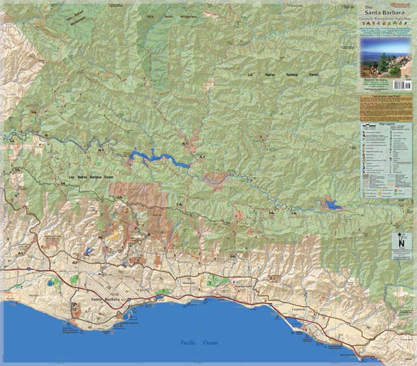 Extremeline Productions LLC: Santa Barbara Outdoor Recreation Topo Map