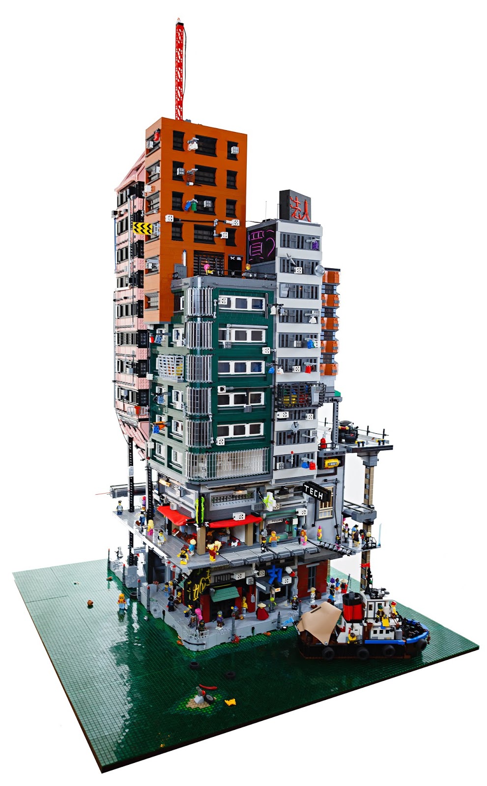 There's a whole city in this LEGO Modular MOC.